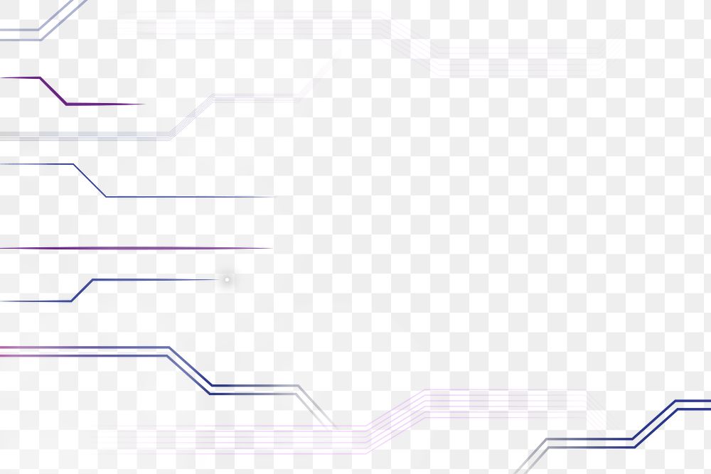 Purple Networking Line PNG Technology Digital Border Background Images ...