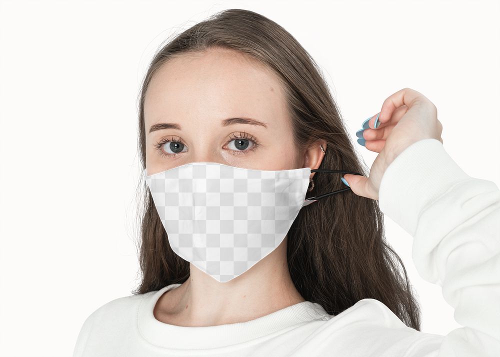 Png transparent face mask mockup | Free PNG - rawpixel