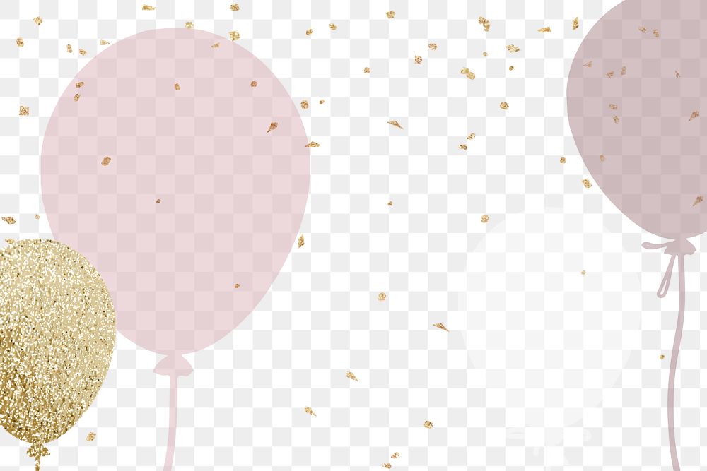 Pink balloons border png transparent | Free PNG - rawpixel