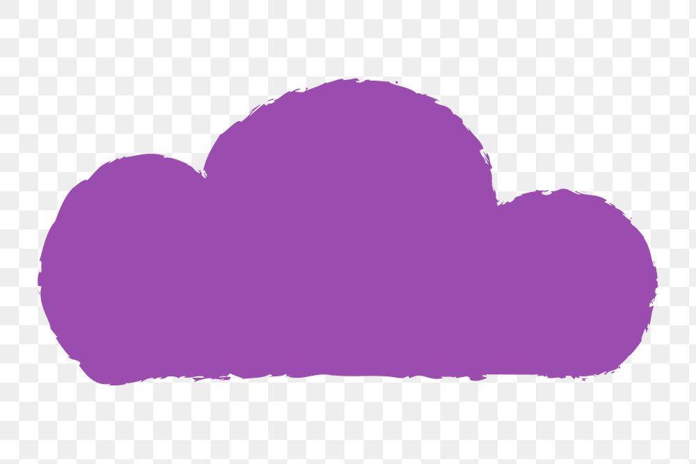 Purple cloud png sticker, cute | Free PNG - rawpixel
