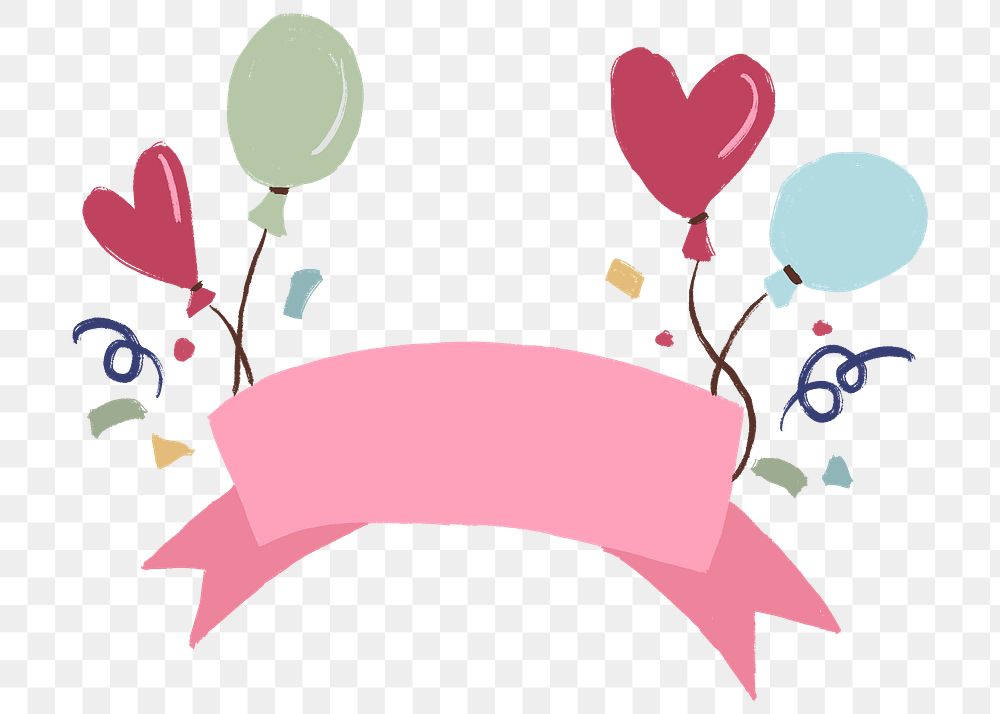 Party PNG sticker, pink blank | Premium PNG Sticker - rawpixel