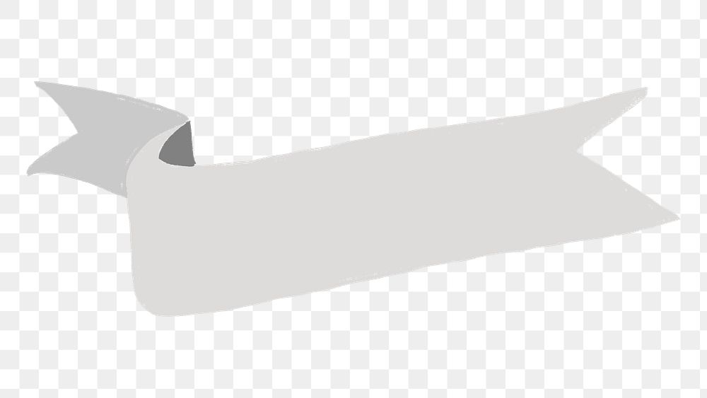 Gray ribbon PNG clipart graphic | Free PNG Sticker - rawpixel