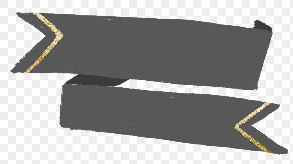 Gray banner PNG clipart graphic | Premium PNG Sticker - rawpixel