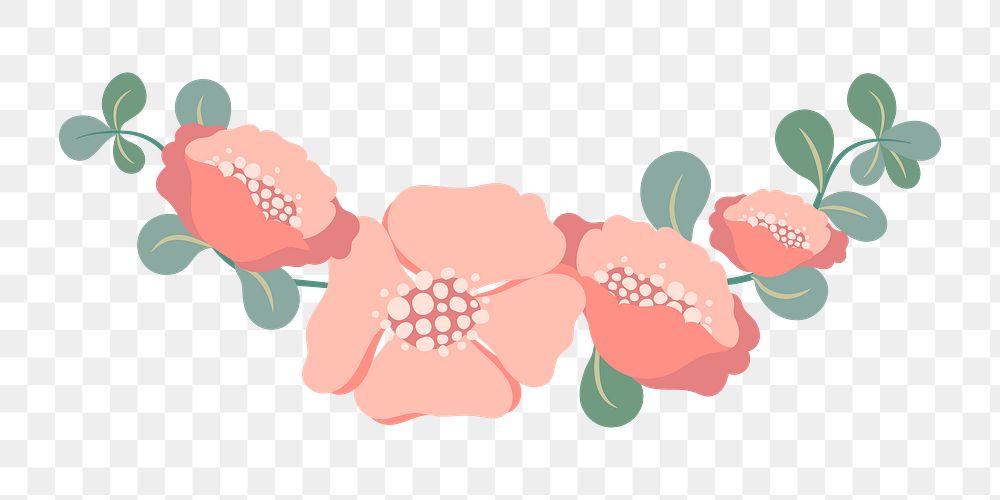 Pink flower divider png, cute | Free PNG - rawpixel