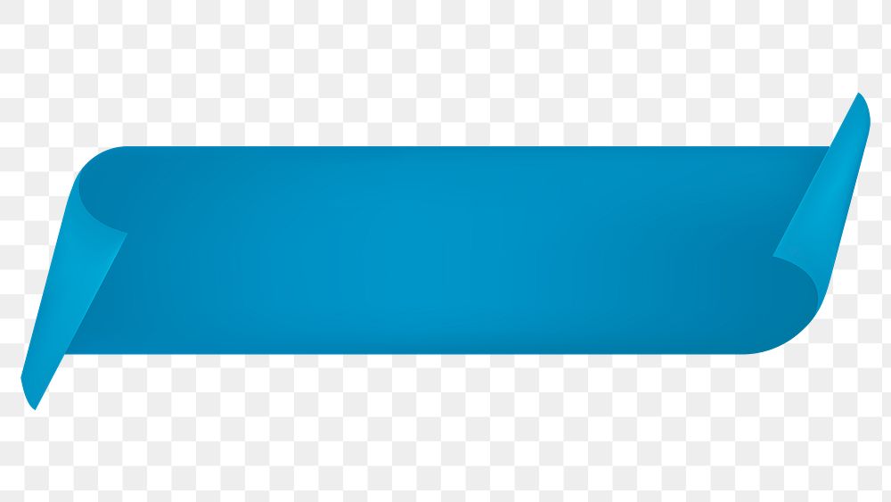 Ribbon png sticker, blue banner | Free PNG Sticker - rawpixel