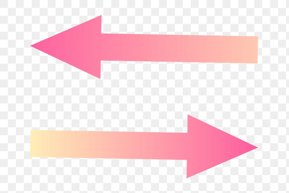 Arrow png sticker, two way | Premium PNG Sticker - rawpixel