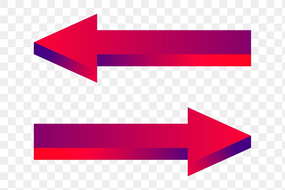 Arrow png sticker, two way | Premium PNG Sticker - rawpixel