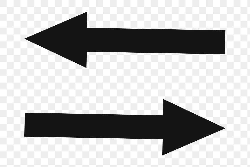 Arrow png sticker, two way | Premium PNG Sticker - rawpixel
