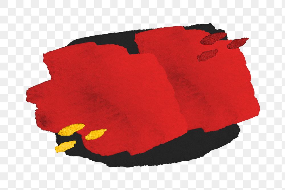 Red paint png badge sticker, | Premium PNG Sticker - rawpixel
