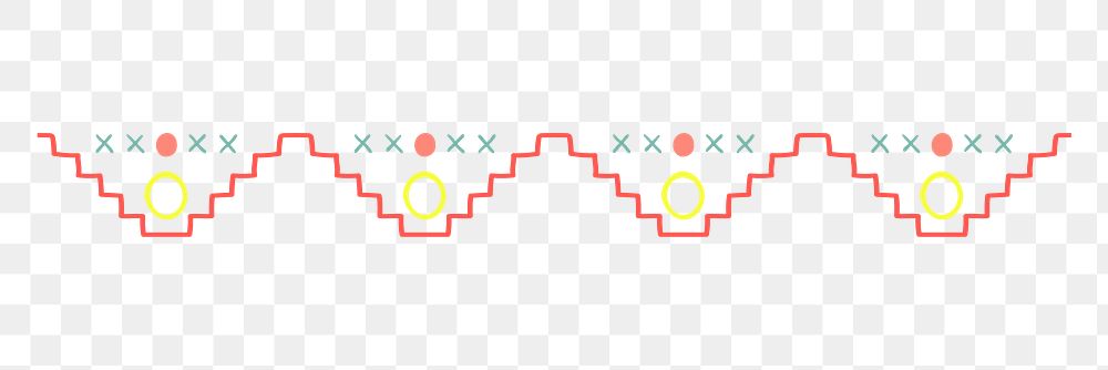 Ethnic border png, doodle sticker, | Free PNG Sticker - rawpixel