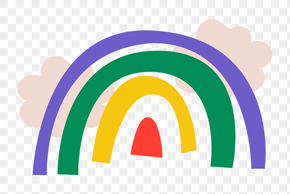 Rainbow doodle png sticker, weather | Premium PNG Sticker - rawpixel