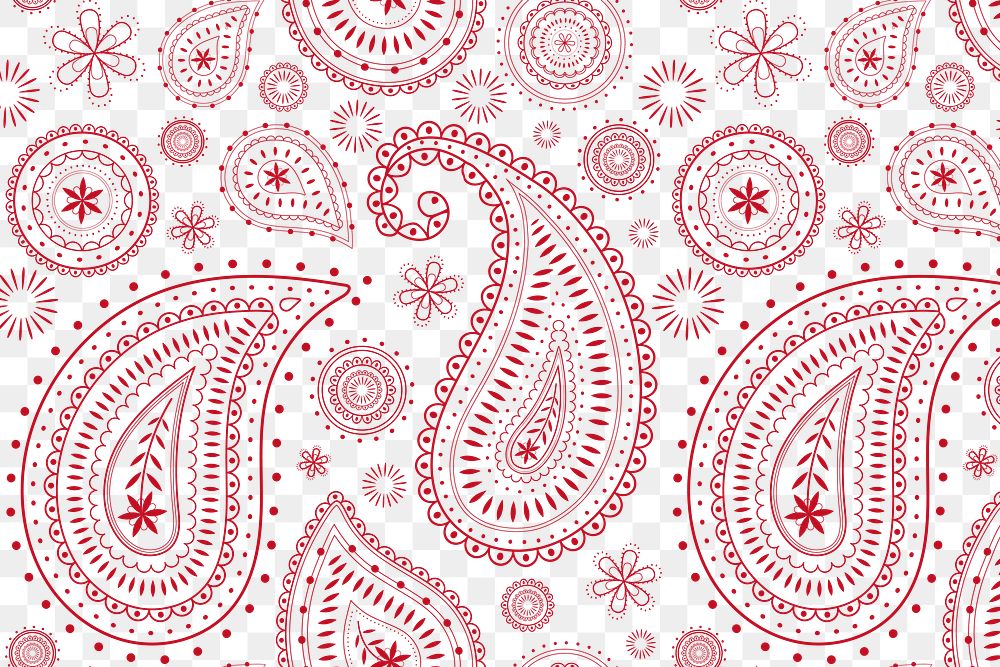 Red paisley background png transparent, | Free PNG - rawpixel