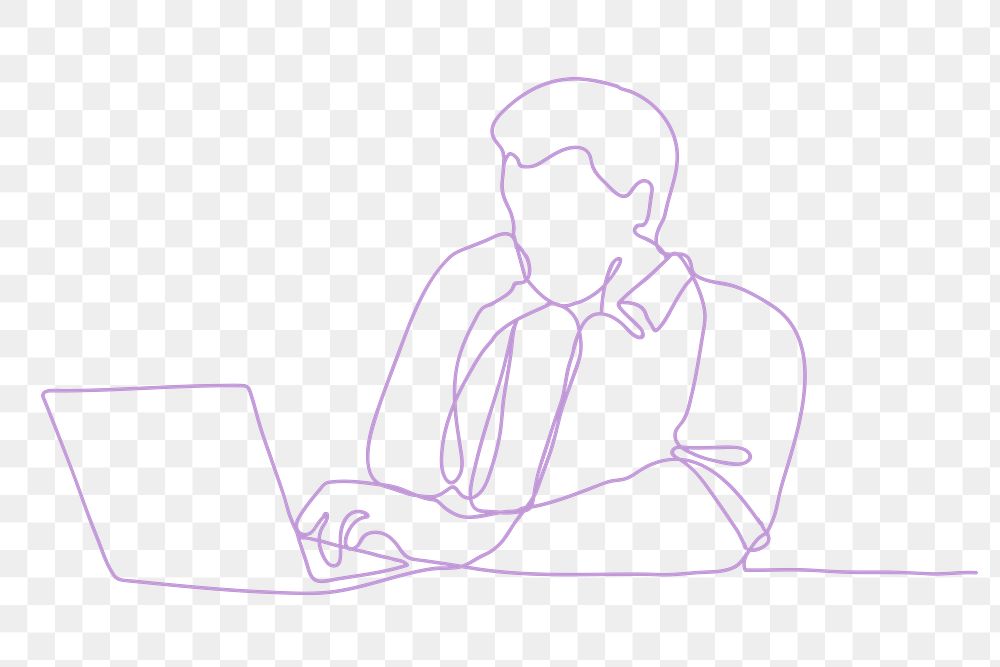 Young man png line drawing | Free PNG - rawpixel