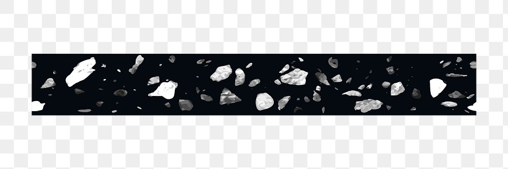 Black terrazzo washi tape png | PNG Sticker - rawpixel