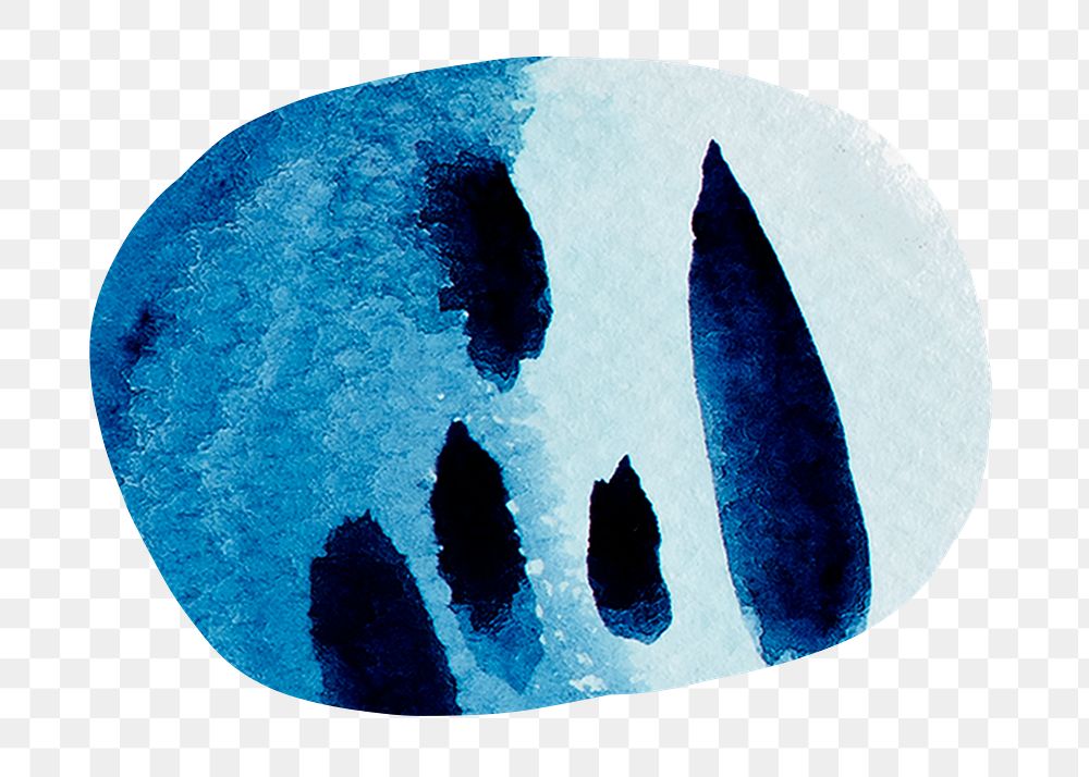 Abstract watercolor png shape clipart, | Free PNG Sticker - rawpixel