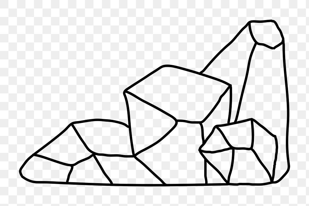 Rocks png line art, transparent | Free PNG - rawpixel