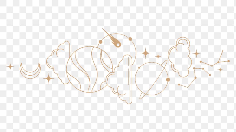 Gold celestial png clipart, mystic | Premium PNG Sticker - rawpixel