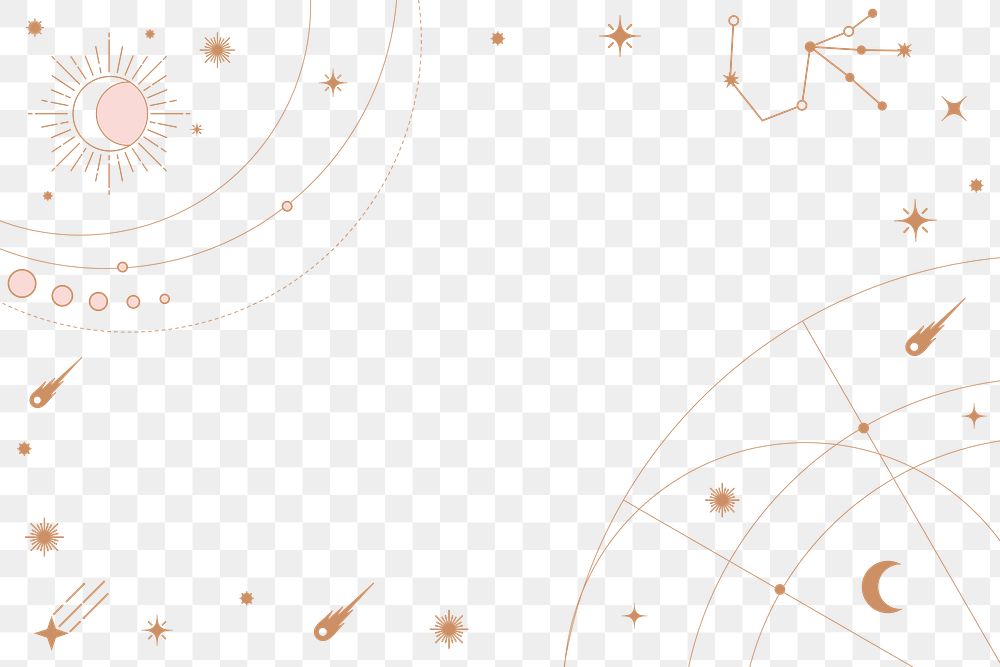 Modern celestial png frame, pastel | Premium PNG - rawpixel