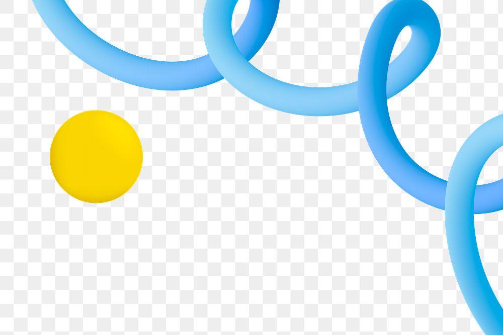 Blue 3D squiggle png border | Premium PNG - rawpixel