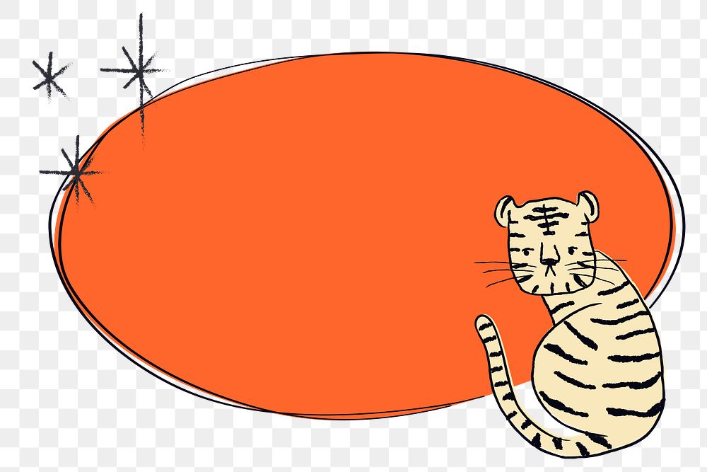 Tiger circle png frame sticker, | Premium PNG Sticker - rawpixel