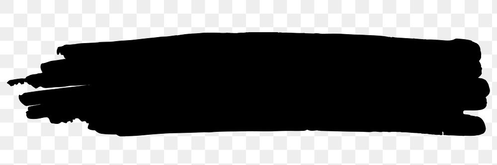 Brush banner png sticker in black | Free PNG Sticker - rawpixel