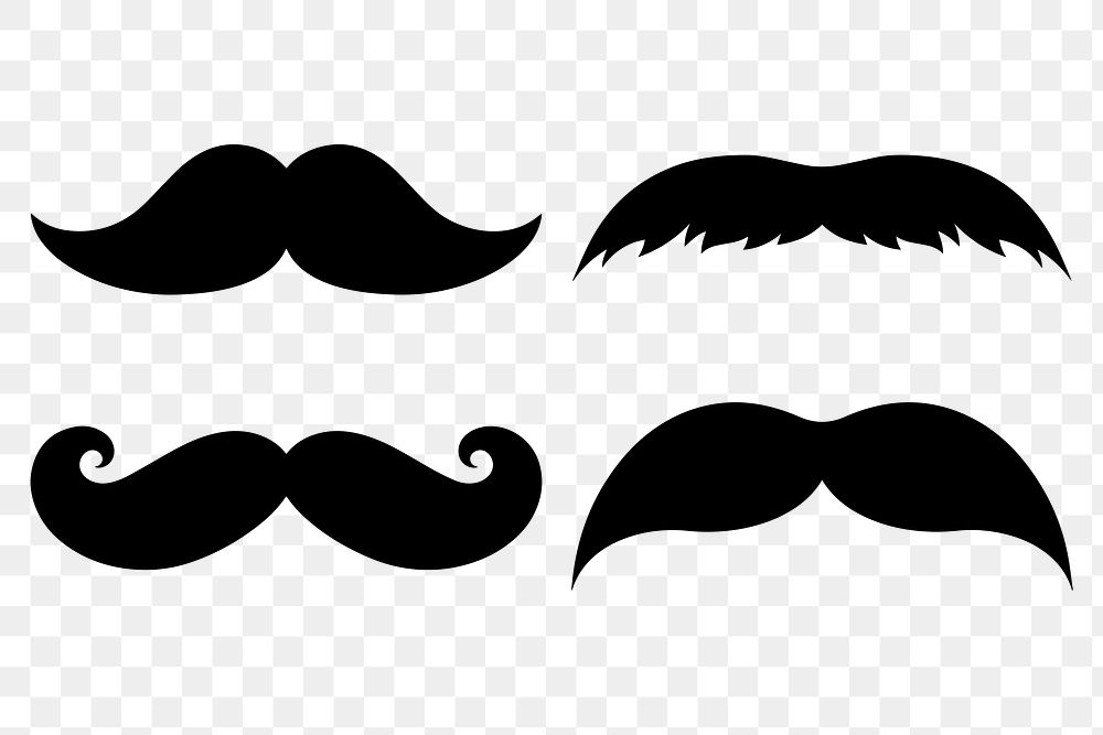 Mustache design element set transparent | Free PNG - rawpixel