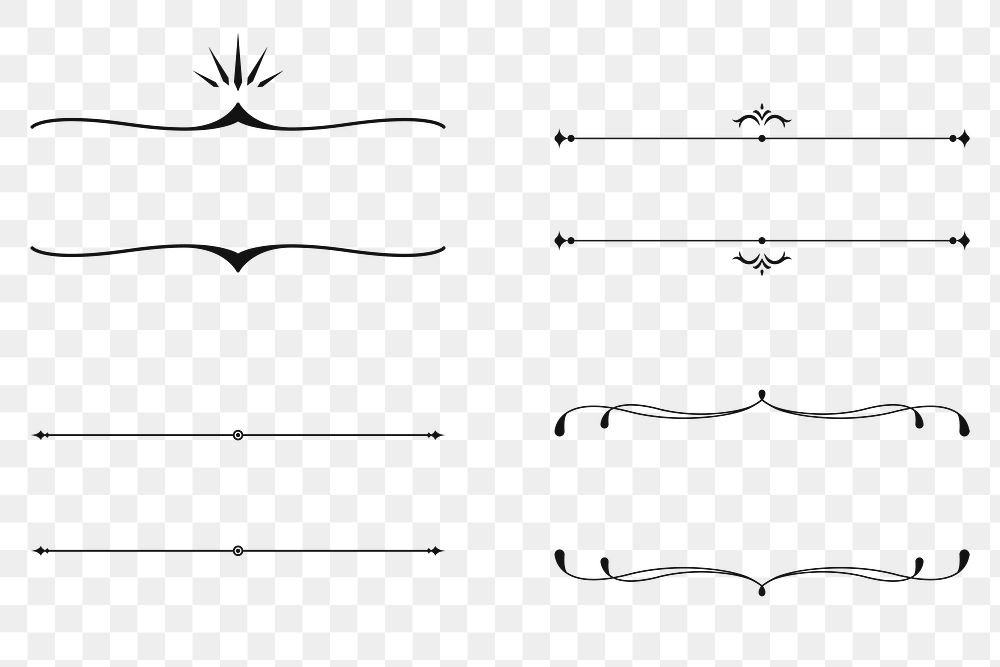Vintage line frame collection transparent | Premium PNG - rawpixel