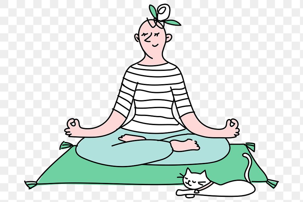 Self isolation doodle transparent png | Free PNG Sticker - rawpixel