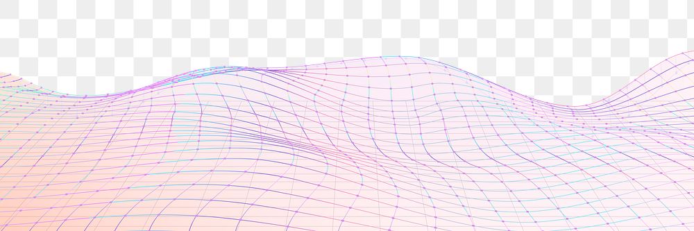 Purple 3D wave png pattern | Premium PNG Sticker - rawpixel