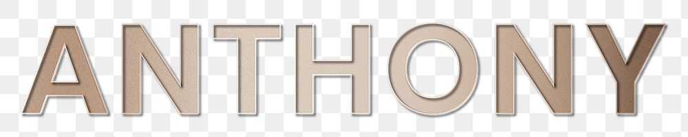 Anthony Typography In Gold Design Element Free Stock Illustration High Resolution Graphic
