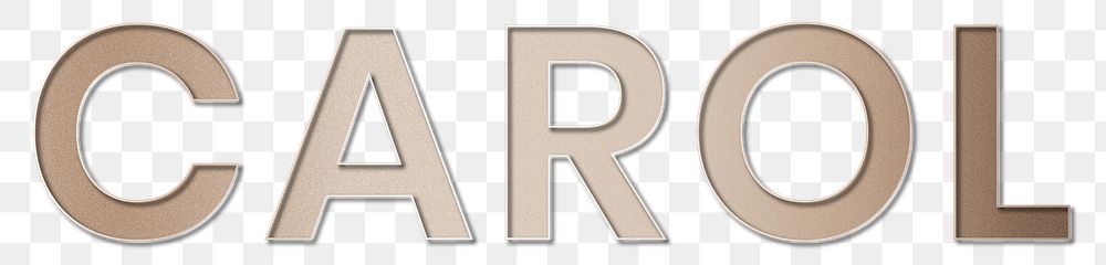 Carol typography in gold design | Free PNG Sticker - rawpixel