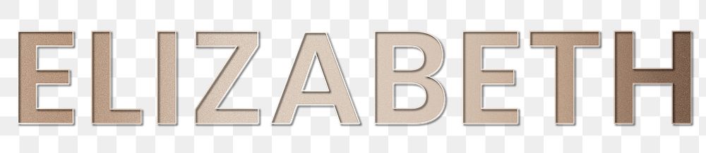 Elizabeth typography in gold design | Free PNG Sticker - rawpixel