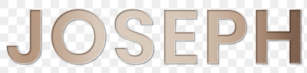 Joseph typography in gold design | Free PNG Sticker - rawpixel