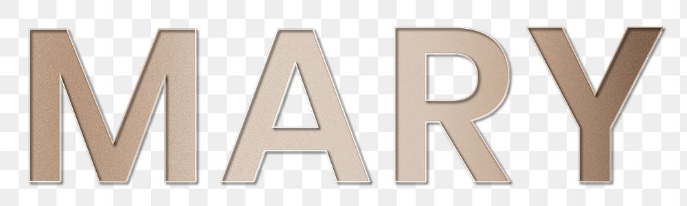 Mary typography in gold design | Free PNG Sticker - rawpixel
