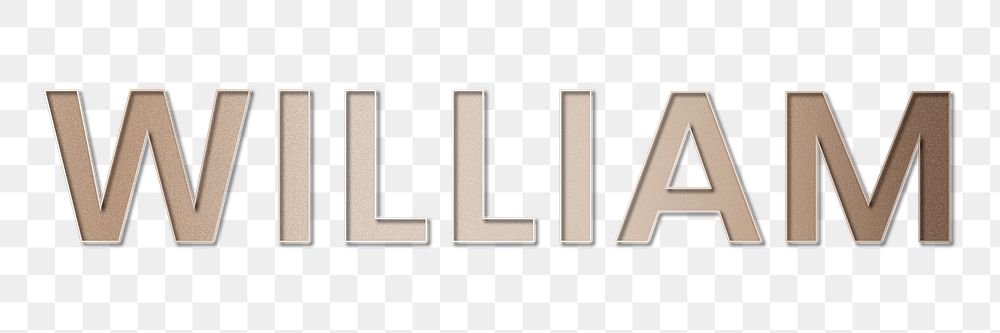 William typography in gold design | Free PNG Sticker - rawpixel