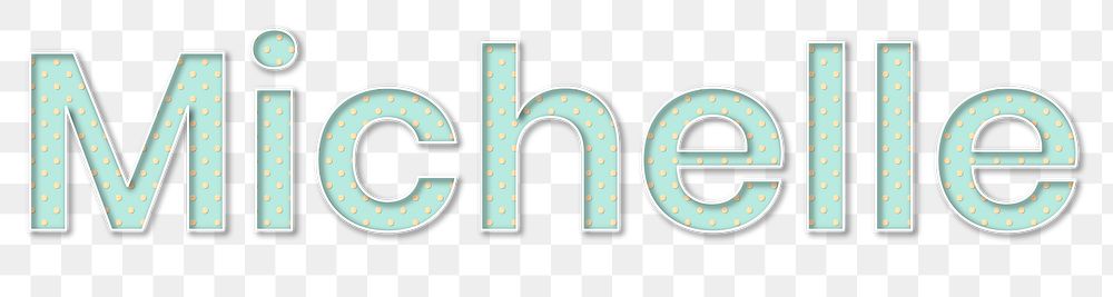 Michelle png typography name sticker | Free PNG Sticker - rawpixel