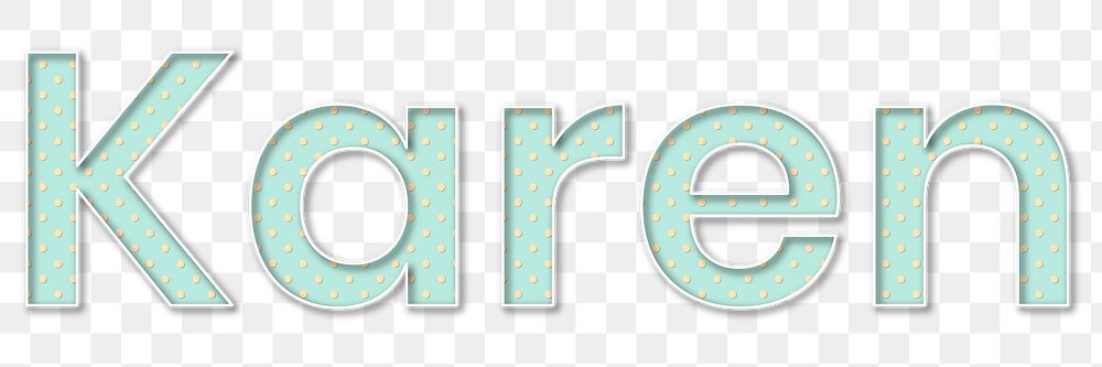 Karen png typography pastel font | Free PNG Sticker - rawpixel