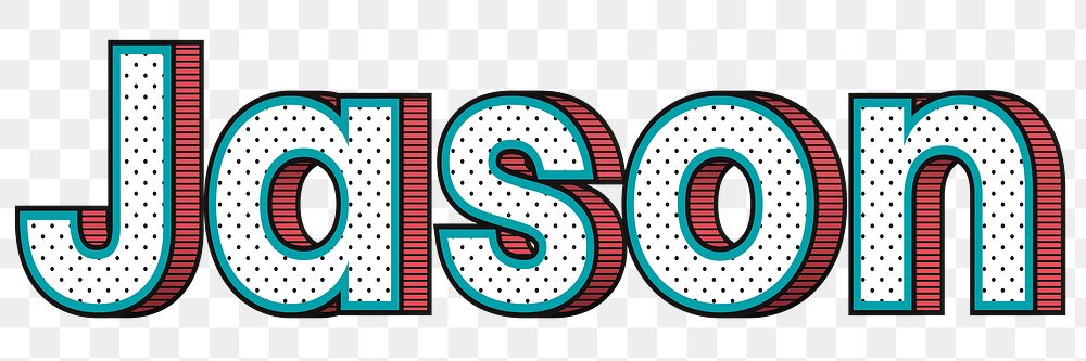 Jason png name halftone word | Free PNG Sticker - rawpixel