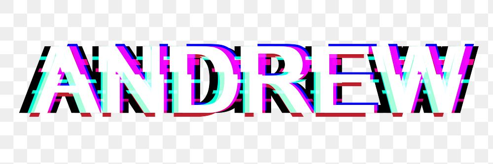 Png Andrew name glitch word | Free PNG Sticker - rawpixel
