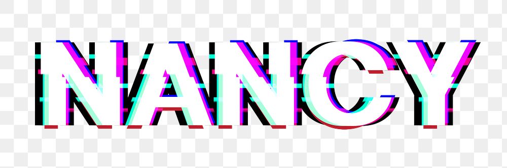 Nancy name png glitch effect | Free PNG Sticker - rawpixel