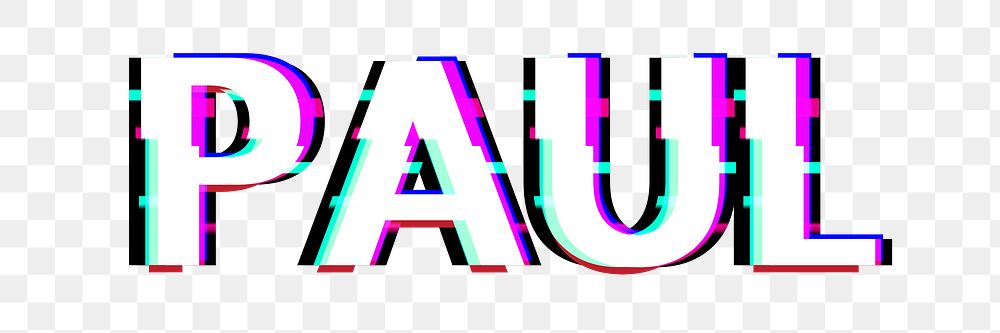 Paul name png glitch effect | Free PNG Sticker - rawpixel