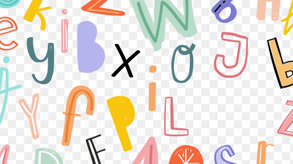 Alphabet png doodle typography font | Free PNG - rawpixel