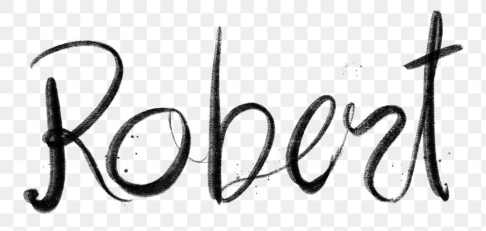 Hand drawn Robert font png | Free PNG - rawpixel