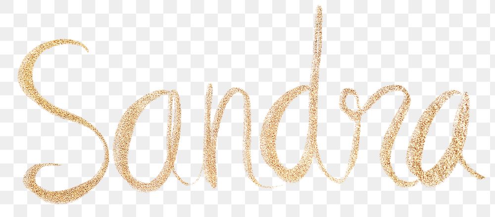 Sandra png sparkling gold font | Free PNG - rawpixel