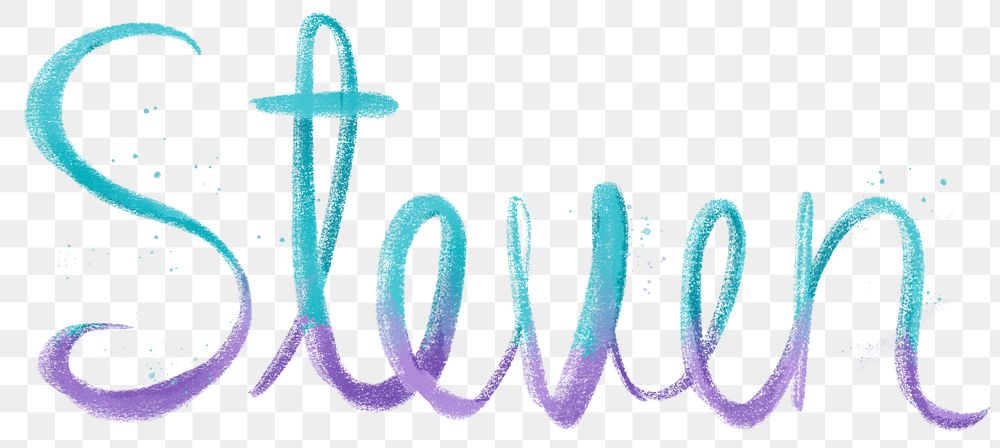 Cursive Steven two tone font | Free PNG - rawpixel