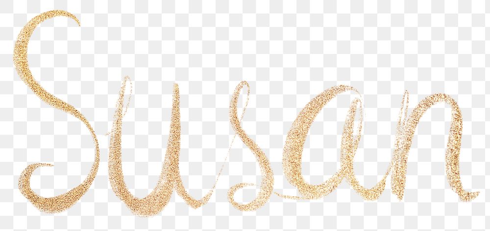 Susan png sparkling cursive gold | Free PNG - rawpixel