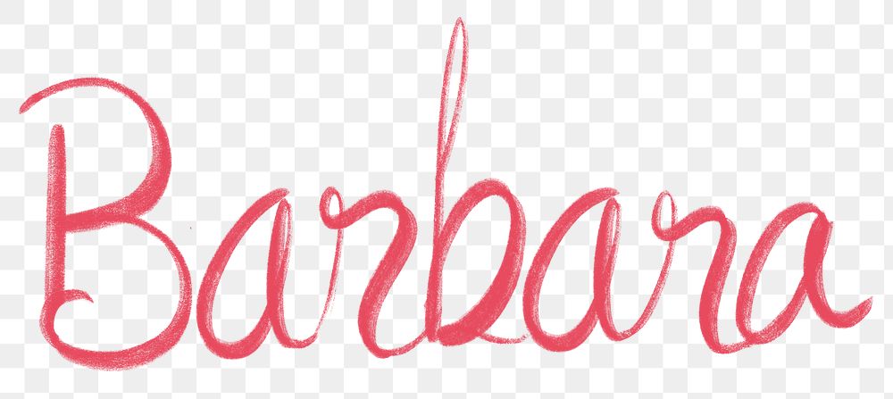 Barbara png handwritten calligraphy font | Free PNG - rawpixel