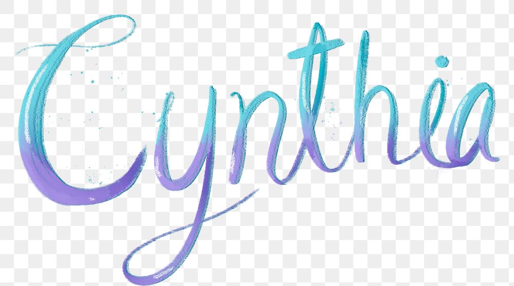 Cynthia png script calligraphy font | Free PNG - rawpixel