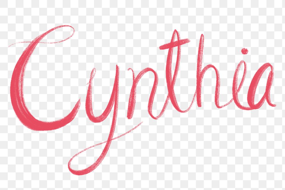 Cynthia png handwritten calligraphy font | Free PNG - rawpixel