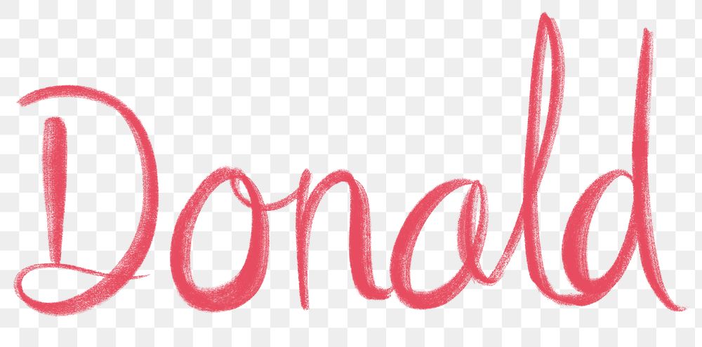 Donald png handwritten calligraphy font | Free PNG - rawpixel